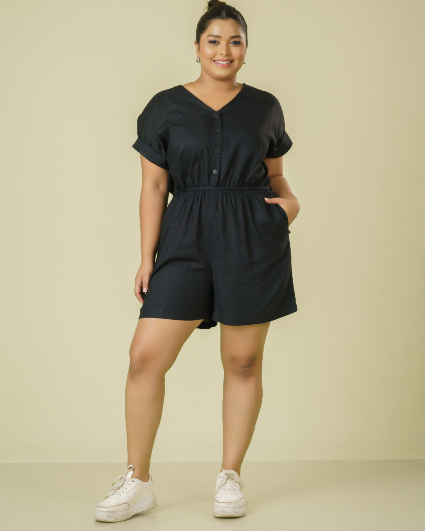 Solid black Romper – Legrand Clothing